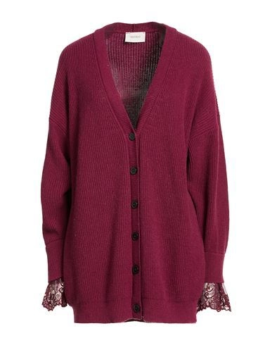 VICOLO Garnet Viscose, Polyamide, Wool, And Cashmere Cardigan