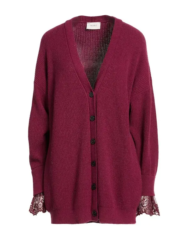 VICOLO Garnet Viscose, Polyamide, Wool, And Cashmere Cardigan