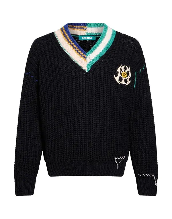 BARROW Multicolor Embellished V-neck Sweater