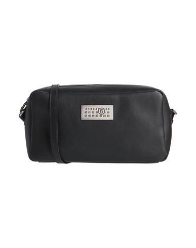MAISON MARGIELA Leather Camera Bag With Designer Plaque - Black