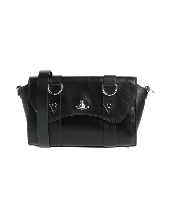 VIVIENNE WESTWOOD Leather Crossbody Bag - Black