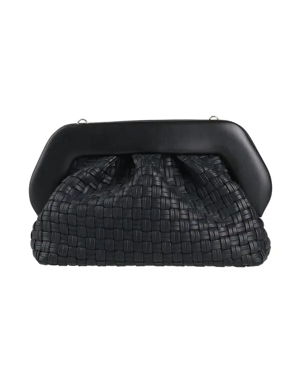 THEMOIRE Woven Clutch - Black