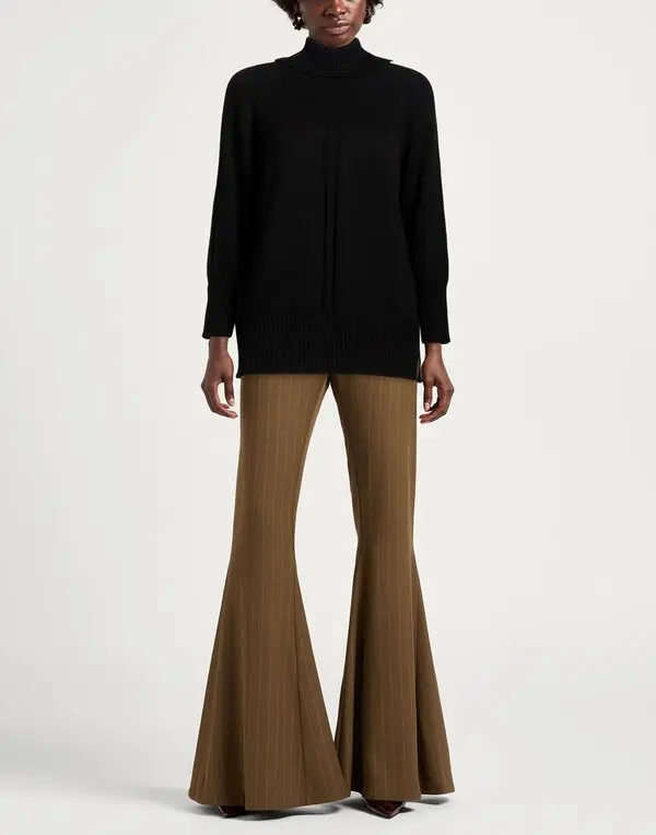 Alpha Studio Wool Turtleneck With Side Slits