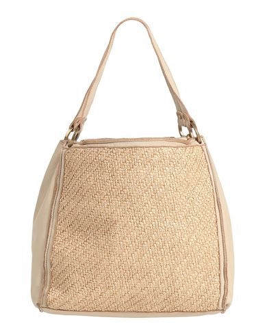 CATERINA LUCCHI Calfskin And Raffia Shopper Bag - Sand
