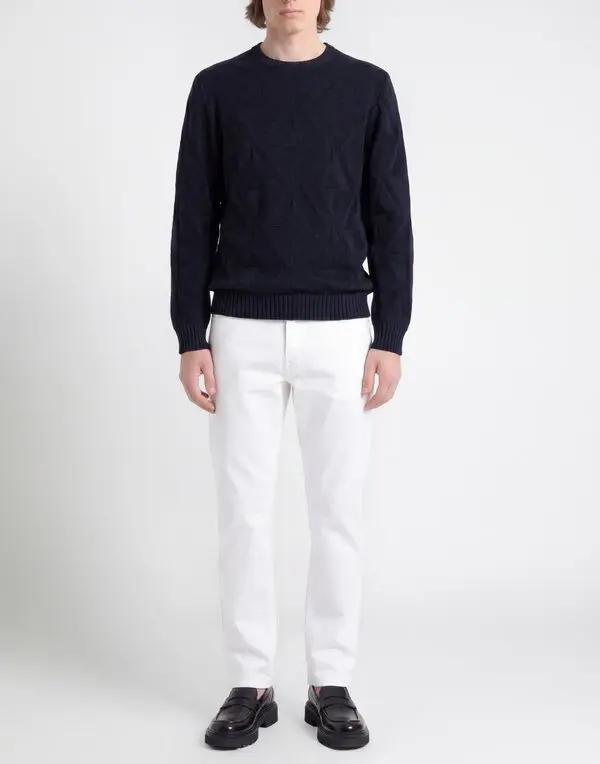 Alpha Studio Midnight Merino Wool Crewneck Sweater
