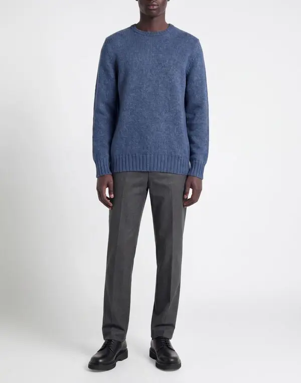 Alpha Studio Mélange Wool And Alpaca Wool Crewneck Sweater
