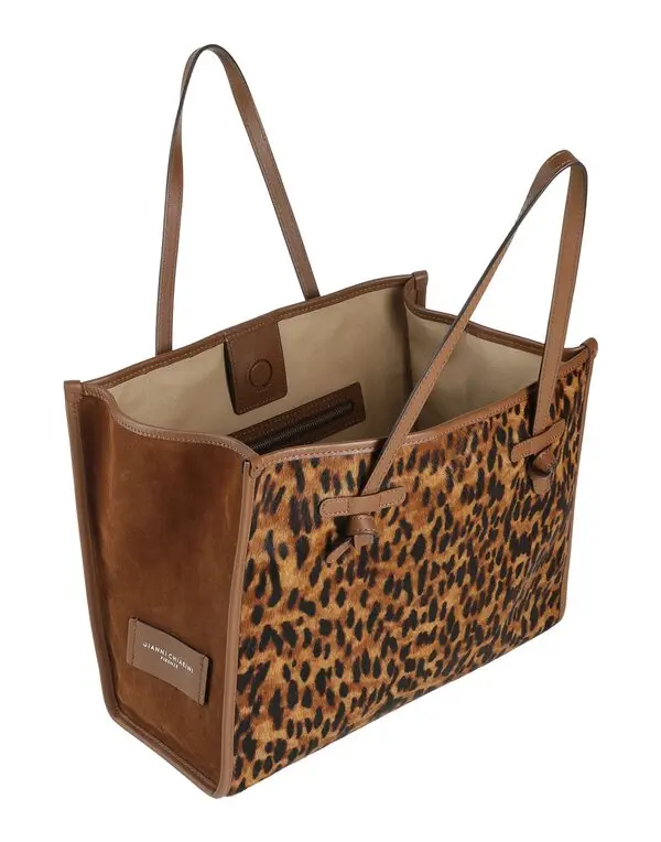 GIANNI CHIARINI Leopard Print Calf Hair And Suede Tote Bag