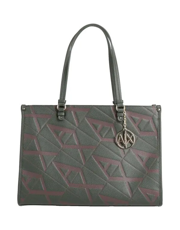Armani Exchange Military Polyester Tote Handbag - Green