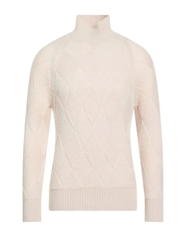 Alpha Studio Turtleneck Merino Wool Sweater - Off White