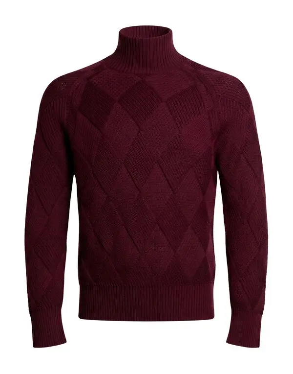 Alpha Studio Turtleneck Size Merino Wool - Red
