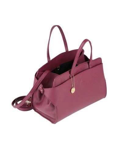 LAURA DI MAGGIO Pebbled Leather Tote Bag - Purple