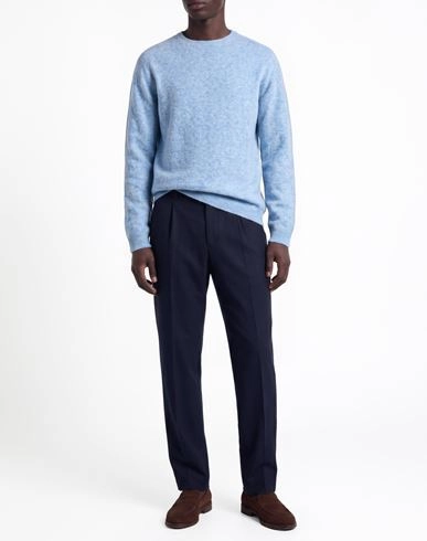 DANIELE FIESOLI Crew Neck Merino Wool Blend Sweater - Blue
