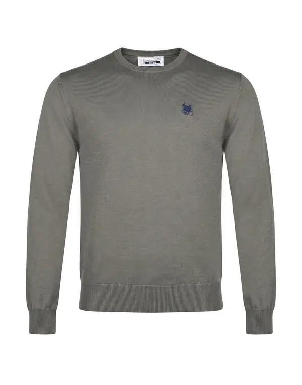USA POLO SPORT Cotton And Wool Crewneck Sweater - Grey