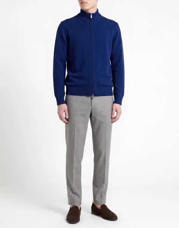 GRAN SASSO Bright Cashmere Zip-up Cardigan - Blue