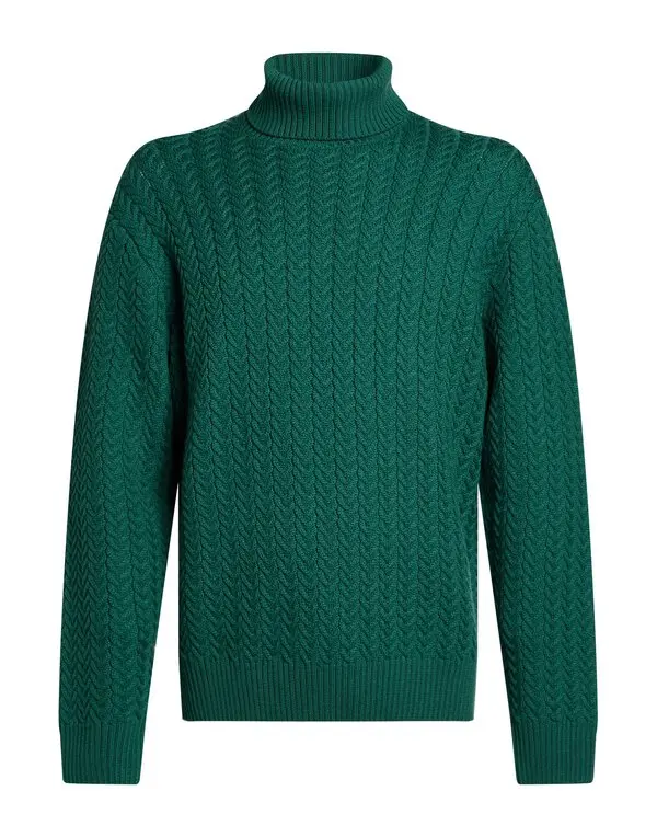 ZANONE Virgin Wool Cable-knit Turtleneck Sweater
