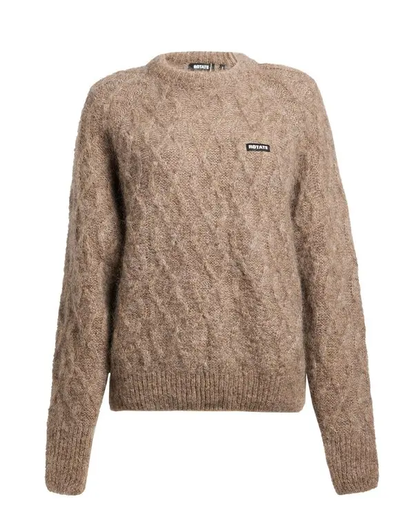 ROTATE BY BIRGER CHRISTENSEN Alpaca Wool Blend Crewneck Sweater