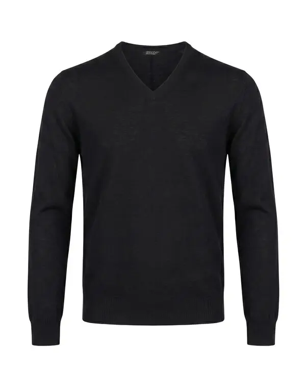 ARAGONA V-neck Cashmere And Silk Blend Sweater