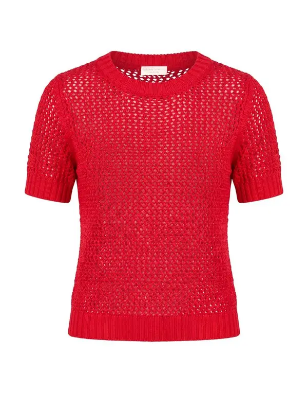 FILIPPO DE LAURENTIIS Cotton Open-knit Sweater
