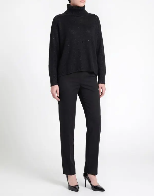 CARACTÈRE Sequined Turtleneck Knit Top