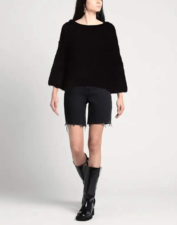 VICOLO Superkid Mohair Blend Sweater - Black