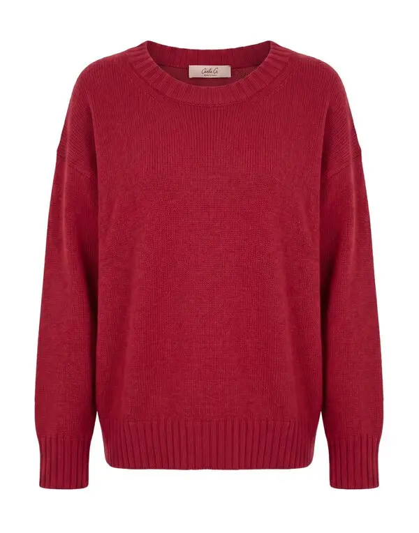 CARLA G. Sweater Size Polyacrylic, Alpaca Wool, Polyamide, Polyester - Red