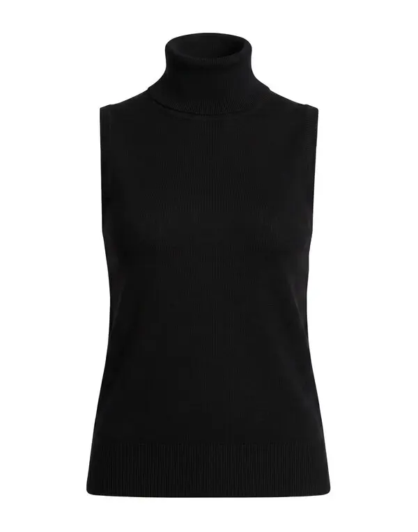 CARLA G. Sleeveless Turtleneck Knit Top