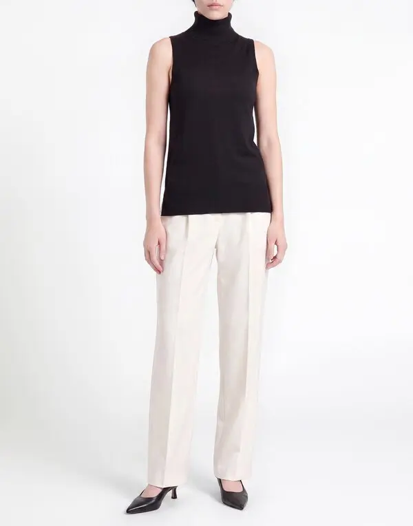 CARLA G. Sleeveless Turtleneck Knit Top