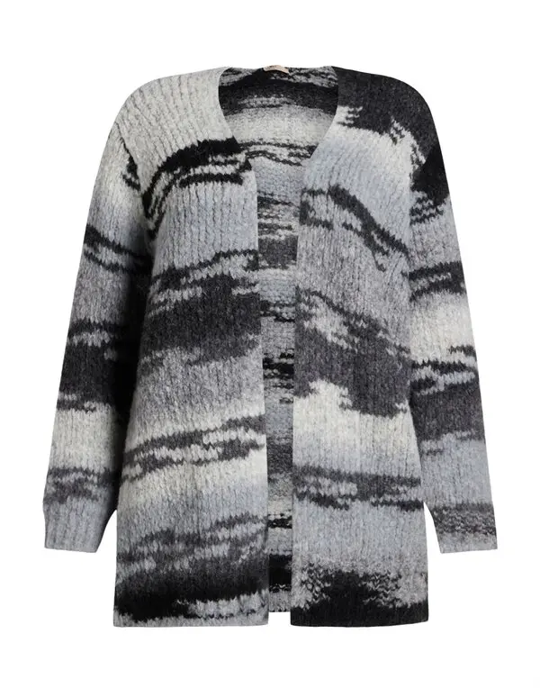 CARLA G. Multicolor Wool Blend Cardigan