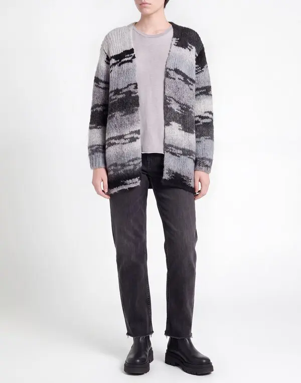 CARLA G. Multicolor Wool Blend Cardigan