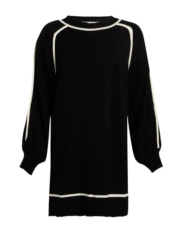 CARLA G. Two-tone Crewneck Sweater