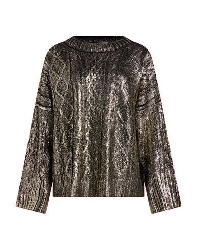 CARLA G. Cable-knit Metallic Crewneck Sweater - Yellow