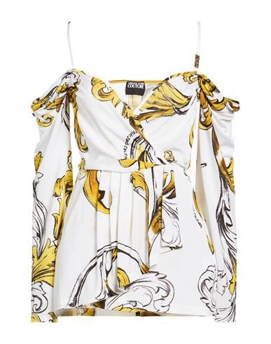Versace Off-the-shoulder Long Sleeve Top - White