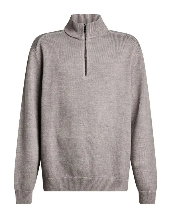 Armani Exchange Cotton, Acrylic, And Virgin Wool Sweater With Half-zip