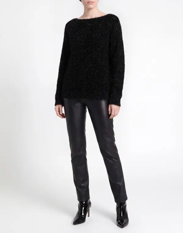 Alpha Studio Sweater In Viscose And Polyamide - Black