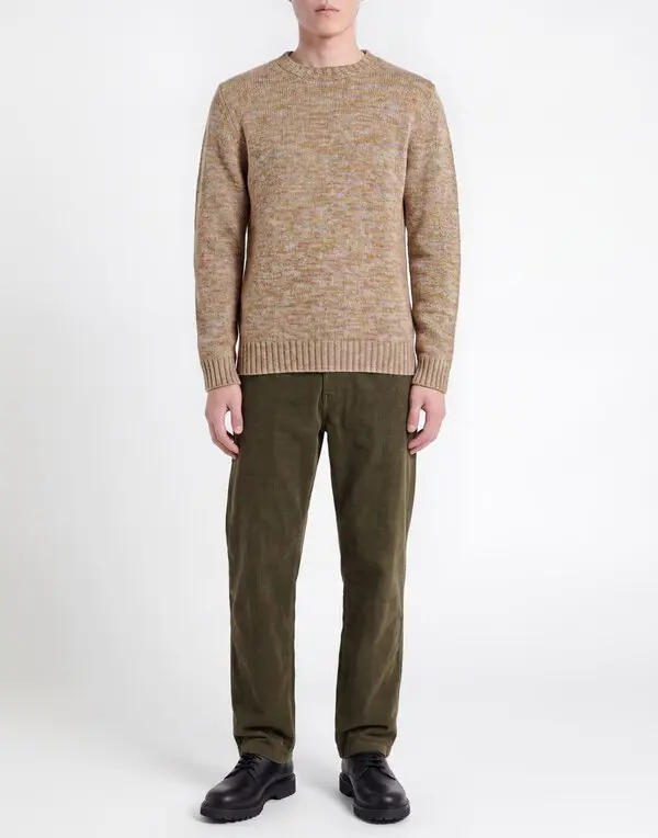 IRISH CRONE Virgin Wool Mélange Crewneck Sweater