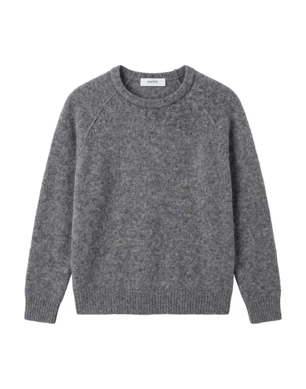 Alpha Studio Virgin Wool And Polyamide Sweater - Grey