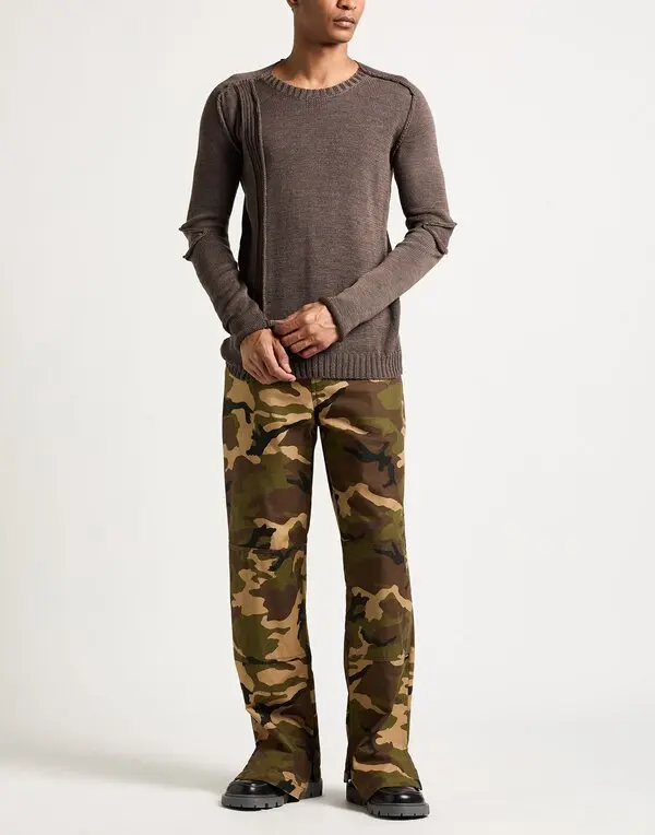 Masnada Merino Wool And Linen Mélange Crewneck Sweater