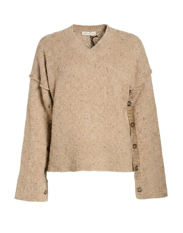 MANILA GRACE Sand Crewneck Sweater