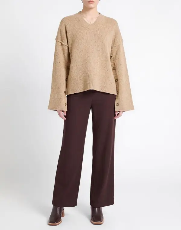 MANILA GRACE Sand Crewneck Sweater