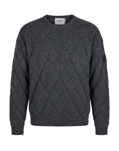 Iceberg Quilted Crewneck Sweater In Polyamide, Viscose, Wool, And Cashmere