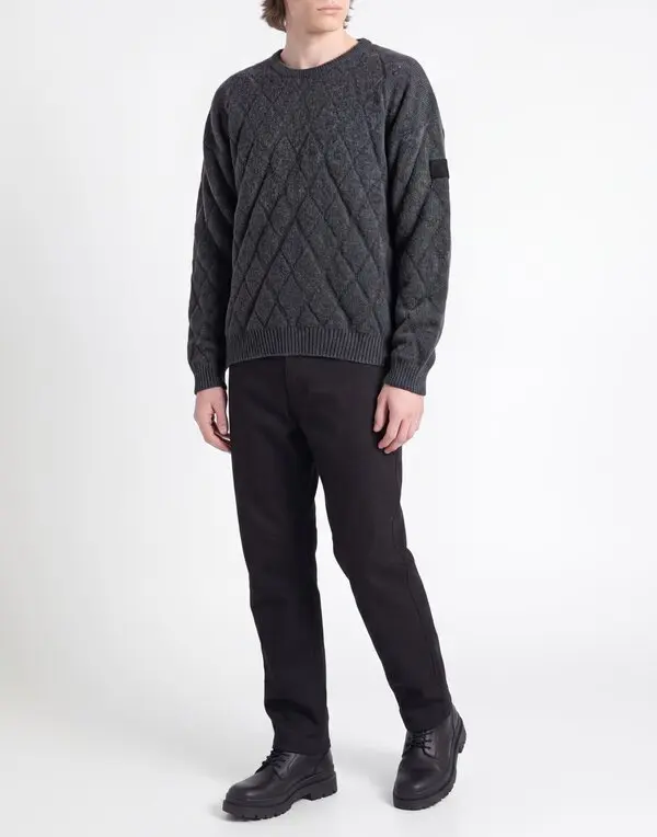 Iceberg Quilted Crewneck Sweater In Polyamide, Viscose, Wool, And Cashmere