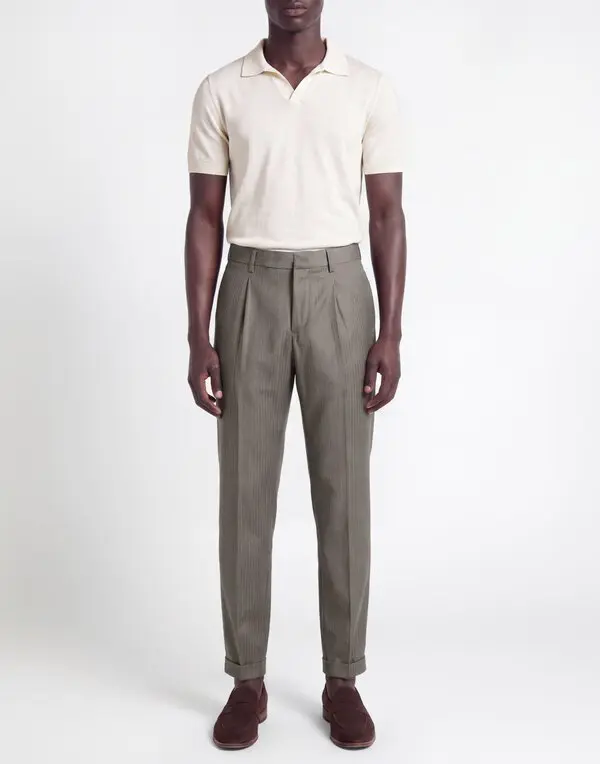 CRUNA Virgin Wool Herringbone Tailored Pants