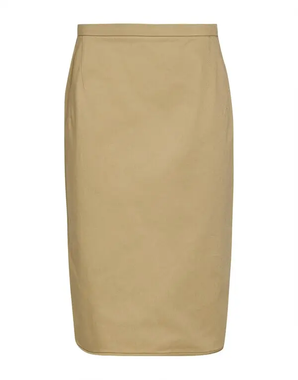 N°21 Khaki Cotton Elastane Pencil Skirt