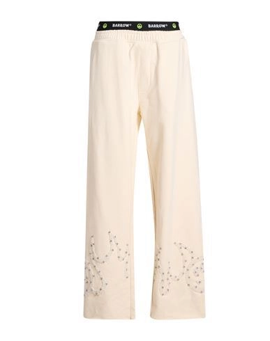 BARROW Cream Cotton Track Pants With Embellishments