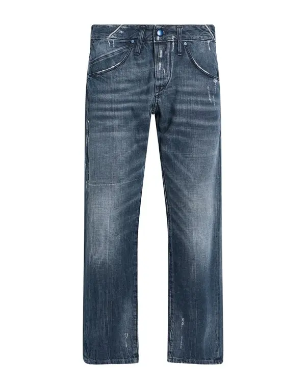 TAKESHY KUROSAWA Tapered Fit Distressed Denim Jeans