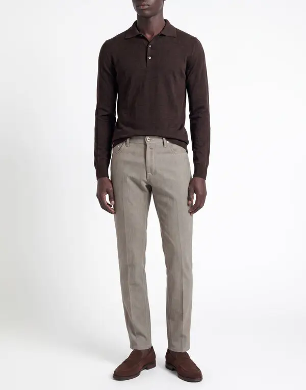 JACOB COHЁN Pants Taupe Size Virgin Wool