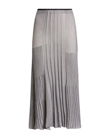 ROBERTO COLLINA Midi Skirt In Viscose And Metallic Polyester - Grey