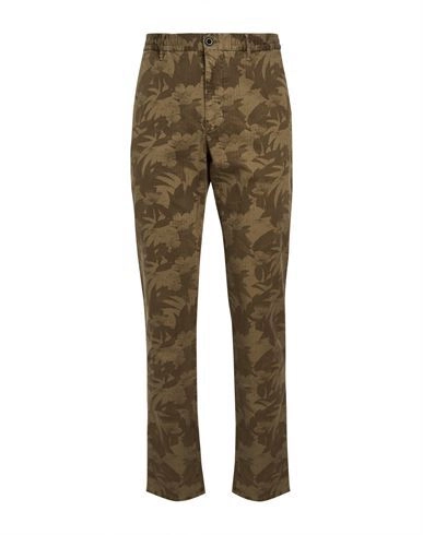 Incotex Military Cotton Stretch Twill Floral Print Casual Pants