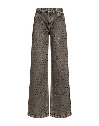 8PM Cotton Wide-leg Jeans With Crystal Embellishments