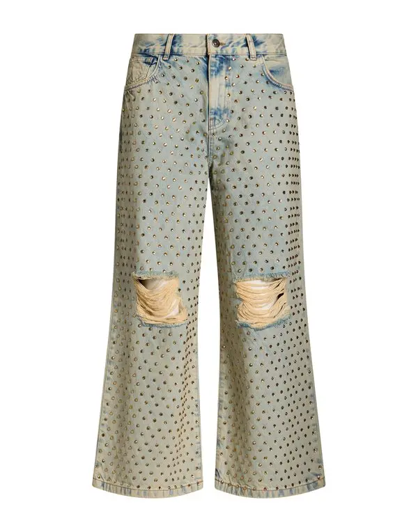 8PM Embellished Wide-leg Jeans